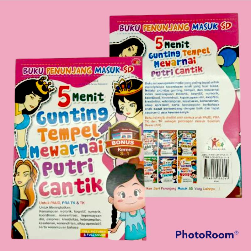 Jual BUKU 5 MENIT GUNTING TEMPEL MEWARNAI PUTRI CANTIK | Shopee Indonesia
