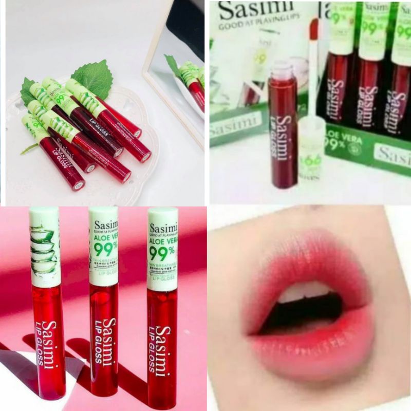 Jual Lip tint ALOE VERA SASIMI 99% - Lip Gloss Natural Colour | Shopee ...