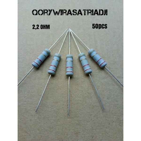 Jual Resistor 2R2 Resistor 2,2 Ohm 2 watt 50pcs | Shopee Indonesia
