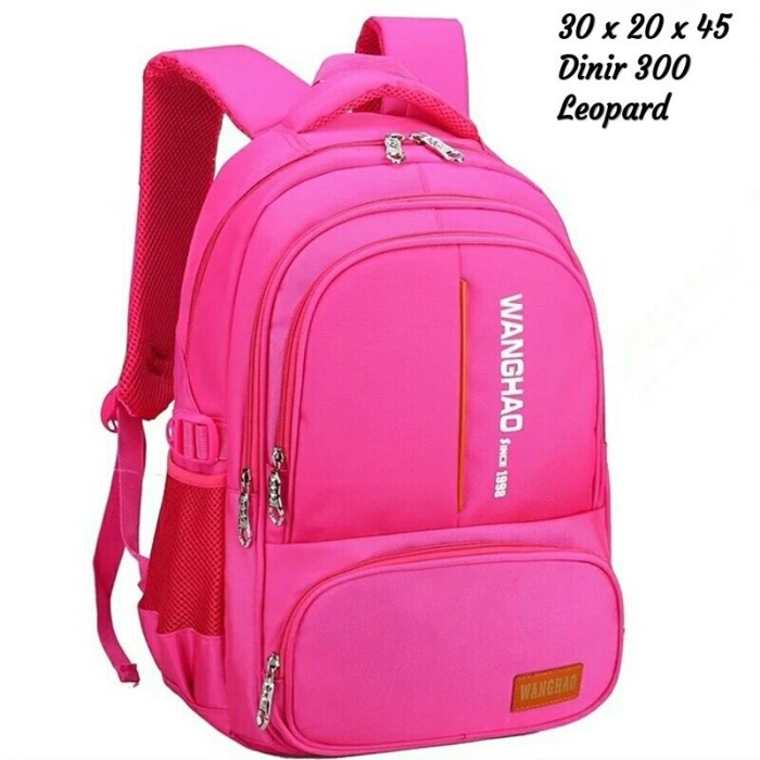 Jual Tas Ransel Backpack Sekolah Dan Kuliah Perempuan SD SMP SMA Kuliah - Merah Muda | Shopee ...