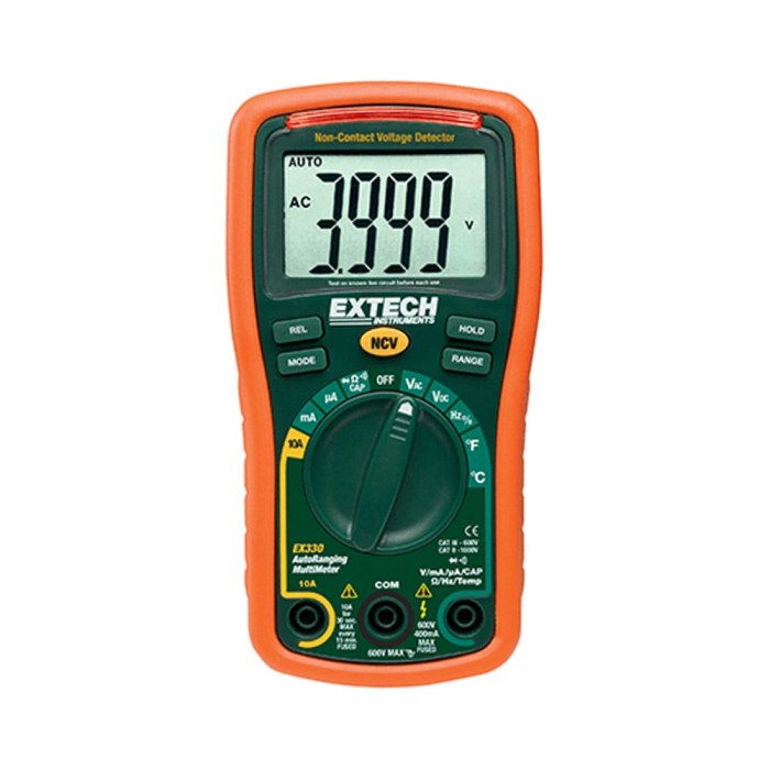 Jual Alat Ukur Multimeter 12 Function DMM 600V EX330 Extech EX0000036 ...