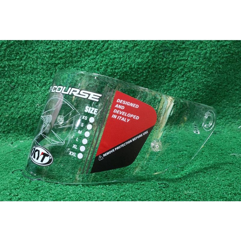 Jual visor / kaca helm KYT TT COURSE flat clear original / visor kyt ...