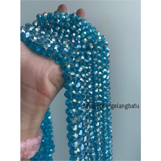 Jual Crystal Ceko 12mm Soft Blue QUARTZ kristal kuarsa biru laut bahan ...