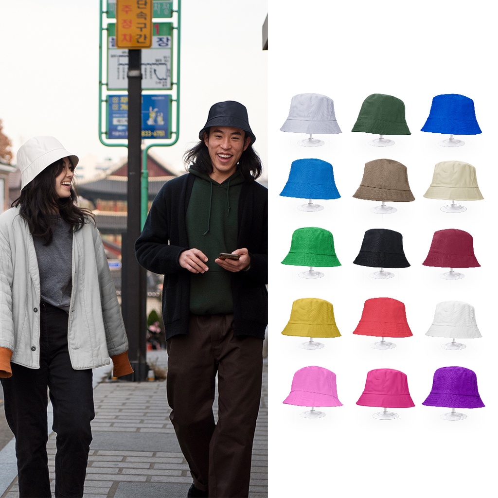 Jual Topi Bucket polos murah topi baket anak bayi dan dewasa Topi Polos ...