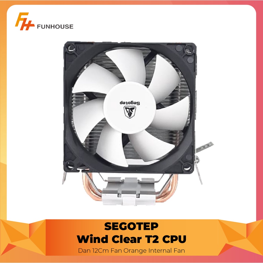 Jual SEGOTEP Wind Clear T2 CPU Dan 12Cm Fan Orange Internal Fan ...