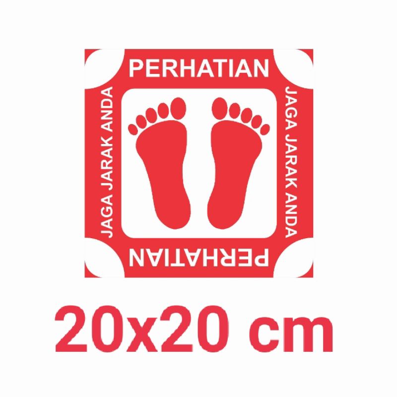Jual STIKER PERHATIAN JAGA JARAK ANDA SIGN SAFETY | Shopee Indonesia