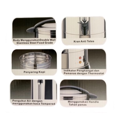Jual Dodawa Water and Coffee Boiler (DUA LAPIS STAINLESS) DD1150 ukura ...