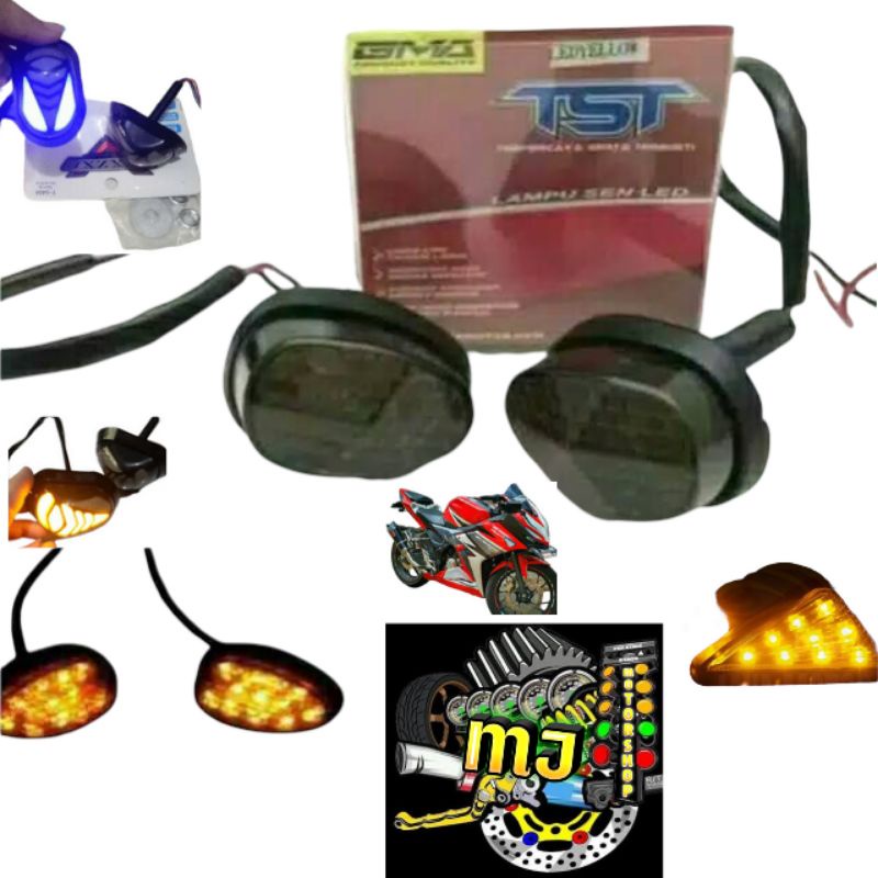 Jual Sen Tempel Lampu Sen Led Oval Gma Tst Original Universal R15,Cbr150r,Gsx,Ninja,R25 & Motor ...