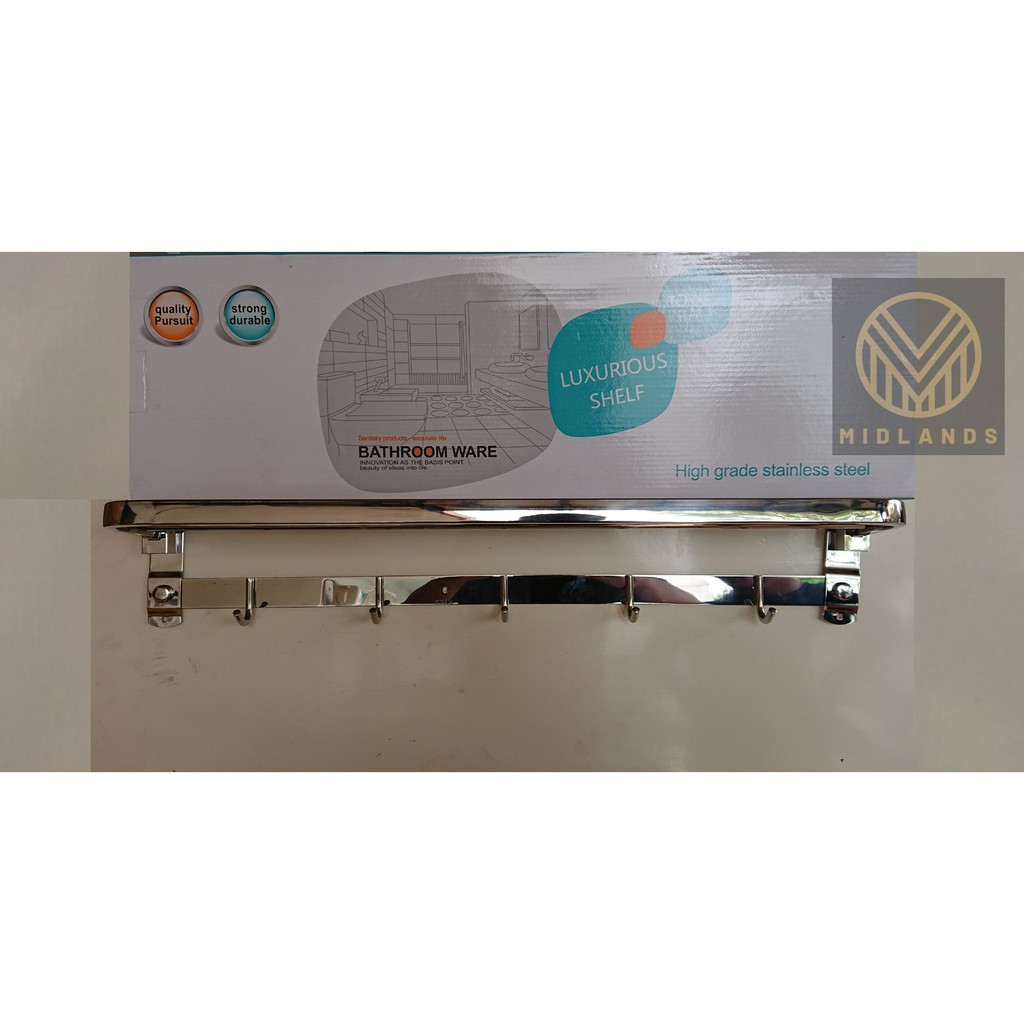 Jual Rak Handuk Stainless model Lipat, Gantungan Handuk plus kapstok ...