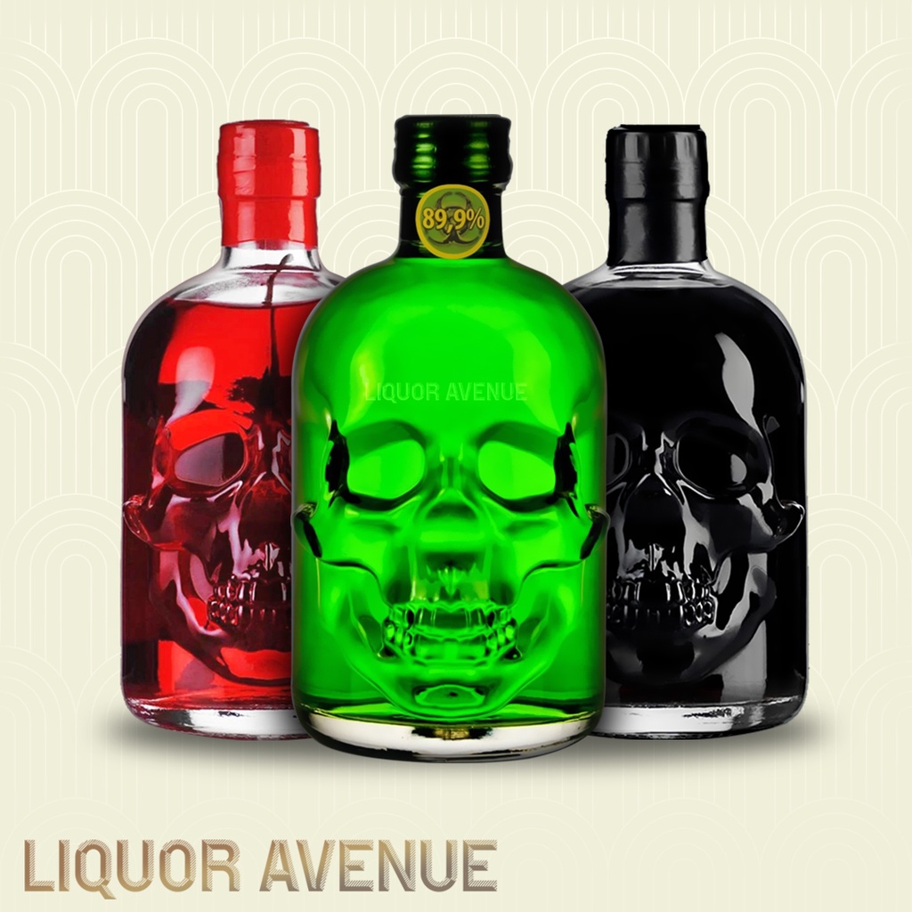 Jual Absinthe Complete Package (Green + Red + Black) Head Skull 500ml ...