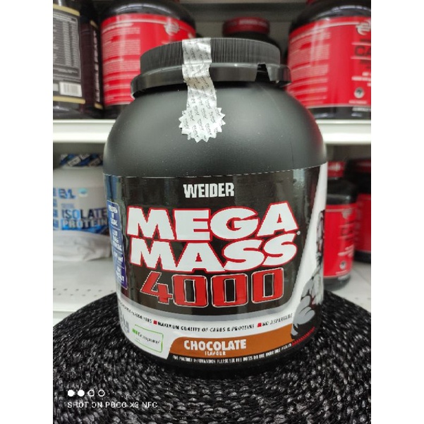 Jual megamass 4000 weider mega mass 4000 gainer rasa lezat ori | Shopee Indonesia