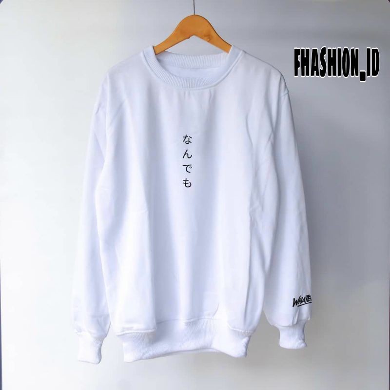 Jual Sweater Crewneck Pria Distro Original Putih Switer Oblong Cowok ...