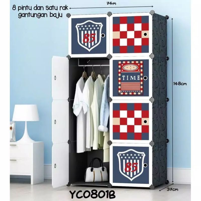 Jual LEMARI PAKAIAN BAJU ANAK 2x4 ( 8 KOTAK )RAK SERBAGUNA SUSUN ...