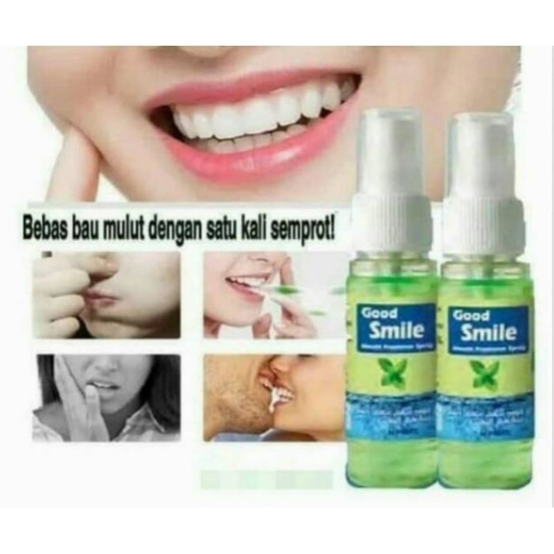 Jual good smile mouth freshner spray with mint | Shopee Indonesia