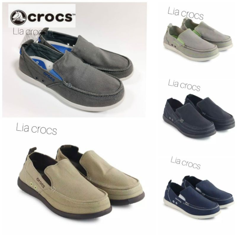 Jual Sepatu pria Crocs Walu Men / sepatu slipon man / sepatu Crocs pria ...