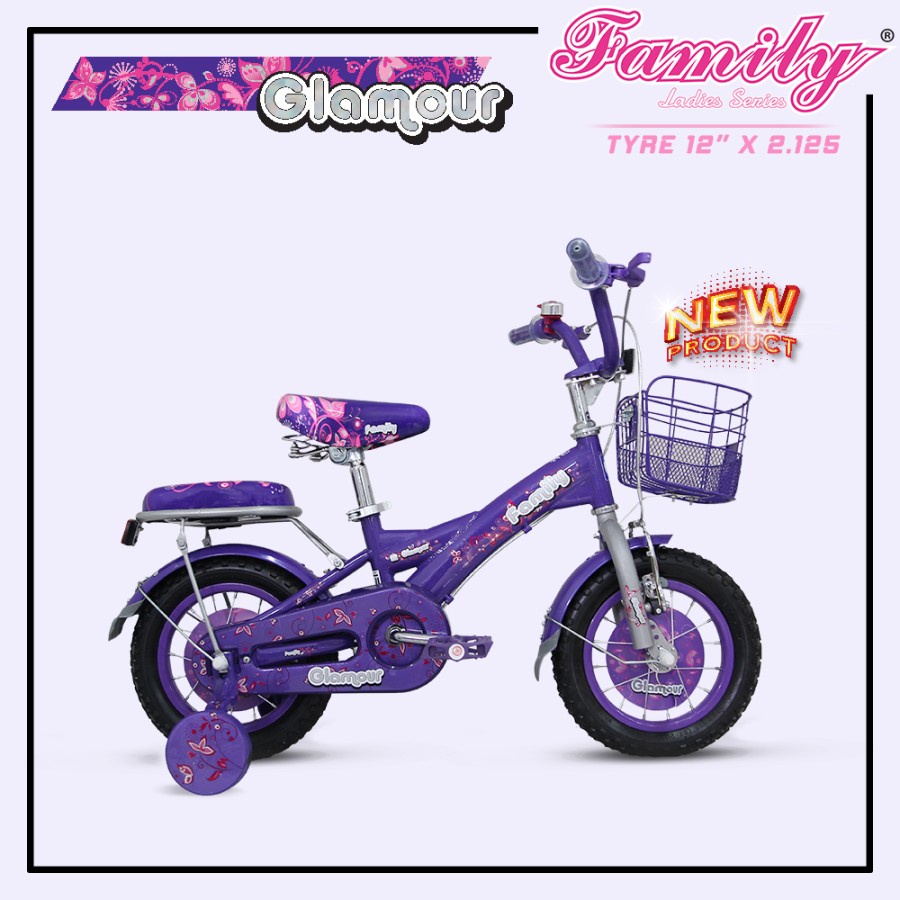 Jual Sepeda Anak Roda Dua Family Mini Glamour 12 inch | Shopee Indonesia