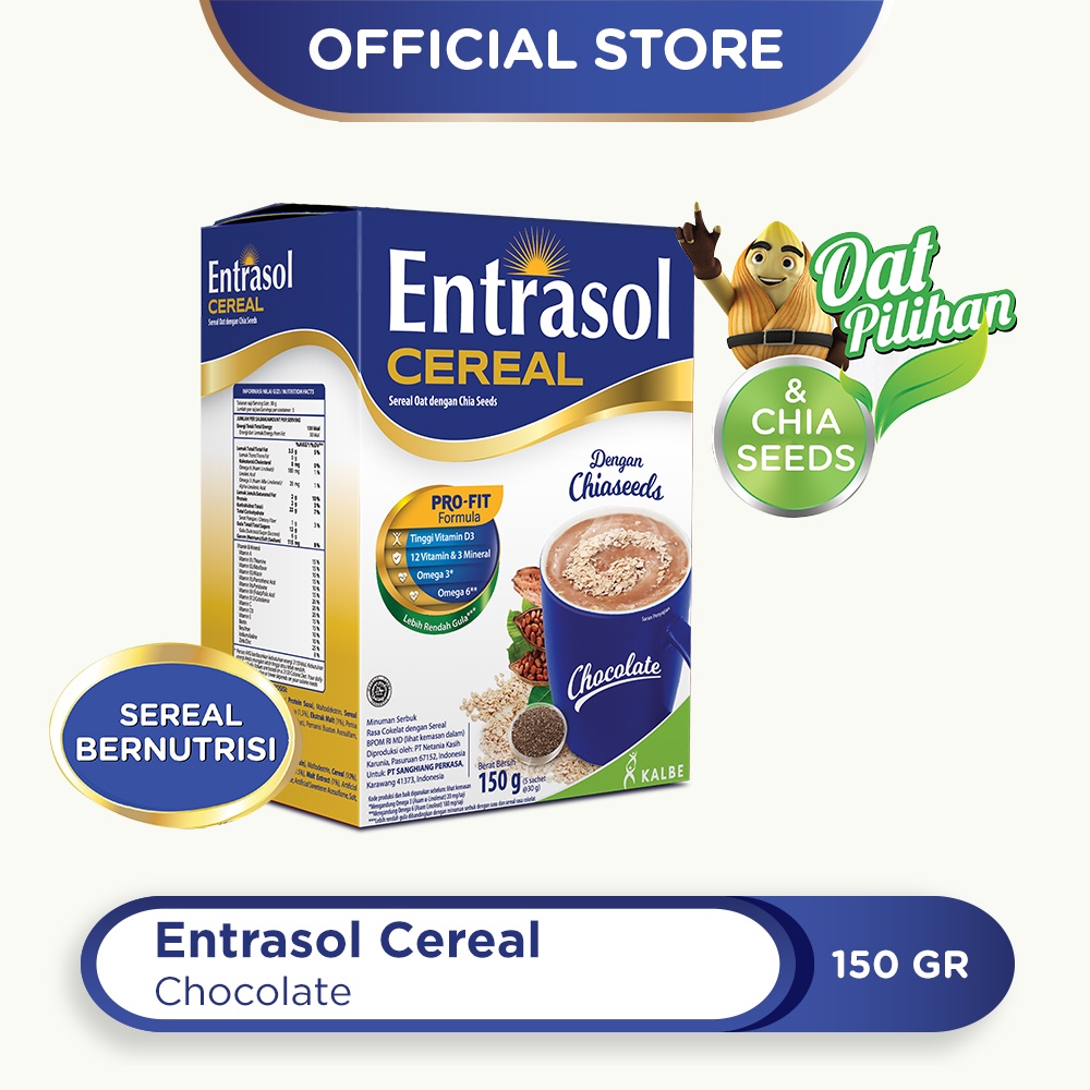 Jual ENTRASOL CEREAL CHOCOLATE (5 Sachet @30gr) | Shopee Indonesia
