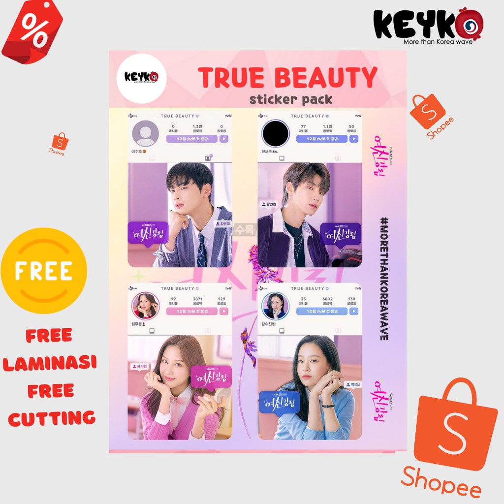Jual Sticker True beauty Kdrama stikerpack | Shopee Indonesia