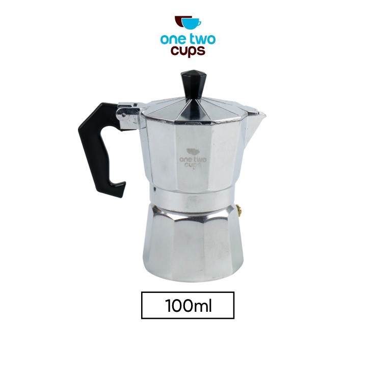 Jual One Two Cups Espresso Coffee Maker Moka Pot Teko 100ml 2 Cup ...