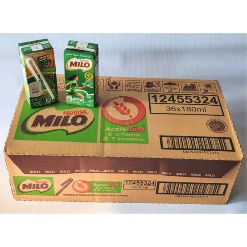 Jual Milo Activ-Go Coklat Susu UHT [180 ml/ 36 pcs/ Karton] | Shopee Indonesia