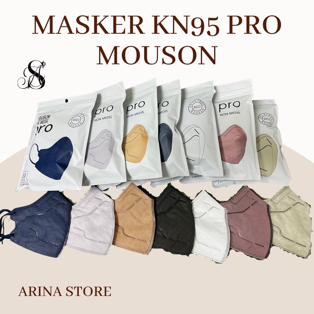 Jual Masker KN95 Mouson Pro 5ply Isi 10 pcs | Shopee Indonesia