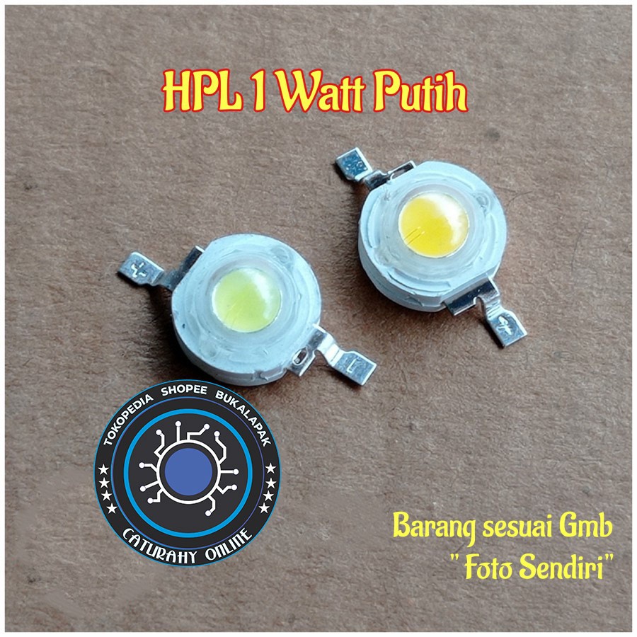 Jual led hpl 1 watt Putih non heatsink lampu 1 w 1w white | Shopee ...