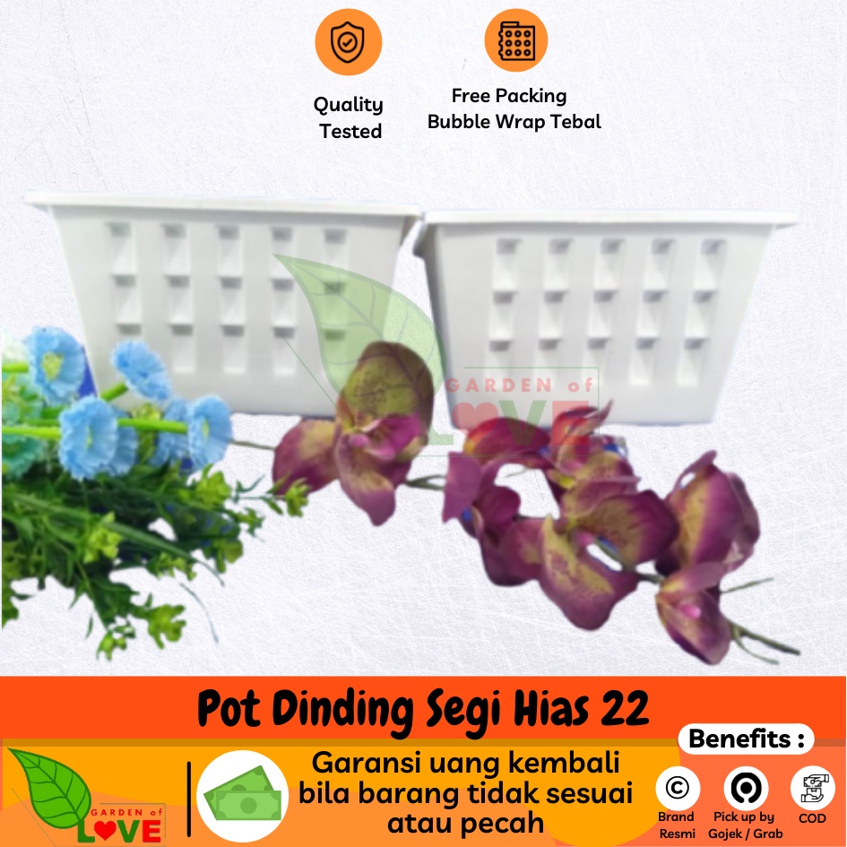 Jual Pot Dinding Hias 22 Putih Mirip Pot Dinding Tempel Argo Pot Hias ...