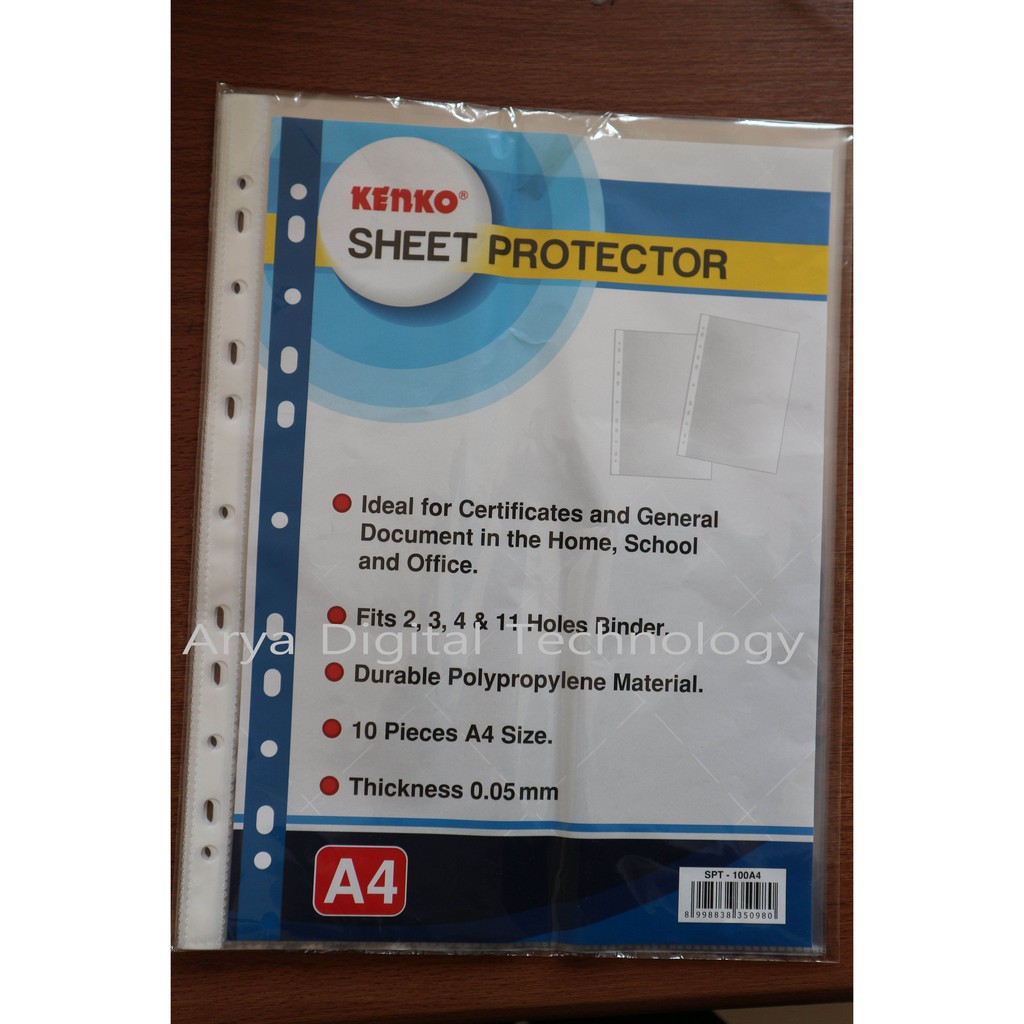 Jual Sheet Protector Kertas A4 PP Kenko Isi 10 Pelindung Dokumen Map ...