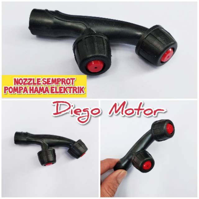 Jual Nozel Nosel semprot pompa hama Elektrik aki 12V DC cabang 2 hitam ...