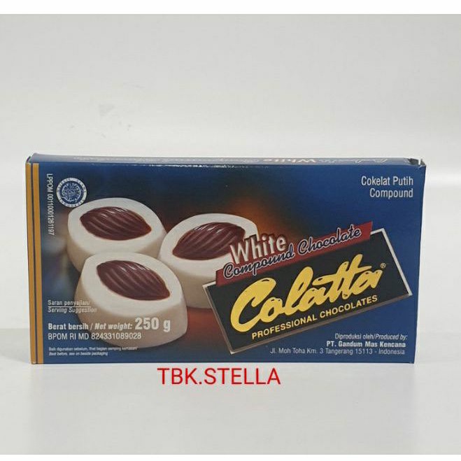 Jual COKLAT COMPOUND COLATTA WHITE 250 GR | Shopee Indonesia