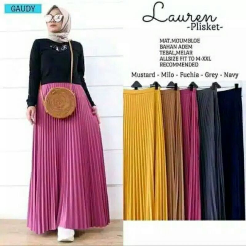 Jual ROK// ROK PLISKET PREMIUM / ROK PLISKET MAYUNG / ROK PLISKET MAYUNG TERMURAH | Shopee Indonesia