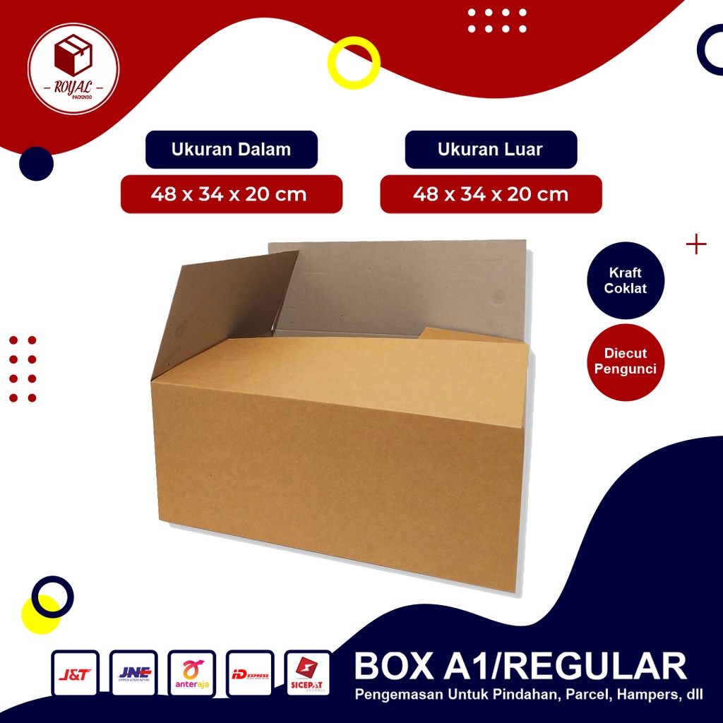 Jual Kardus Box Size 48 x 34 x 20 cm - A1 box large storage - bisa ...