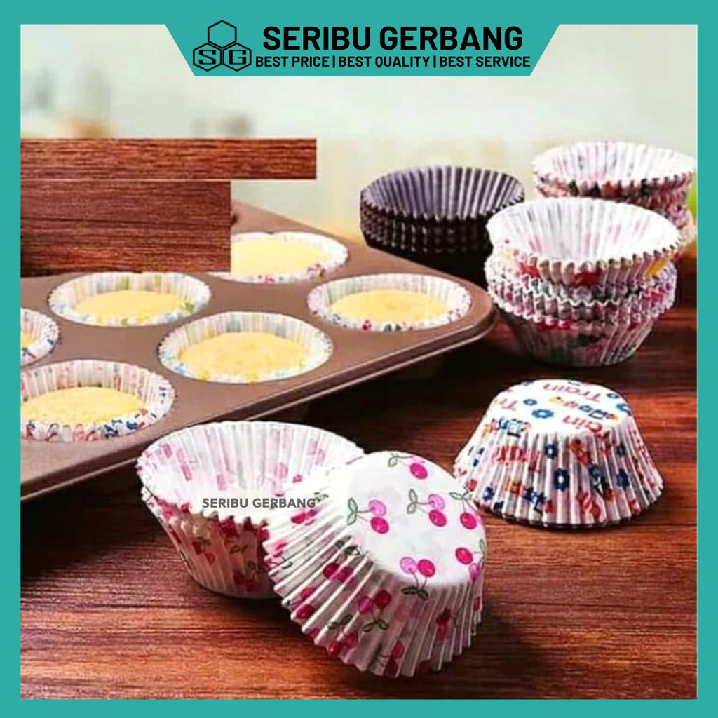 Jual 500PCS KERTAS CUP BOLU KUKUS CAKE CASES PAPER BAKING KUE ROTI ...
