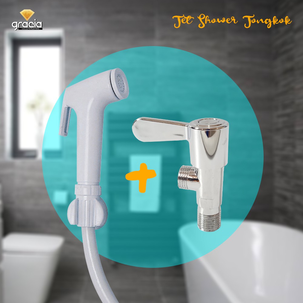 Jual Jet Shower Spray Bidet Set Chrome ANTI KARAT Jet Shower Toilet WC ...