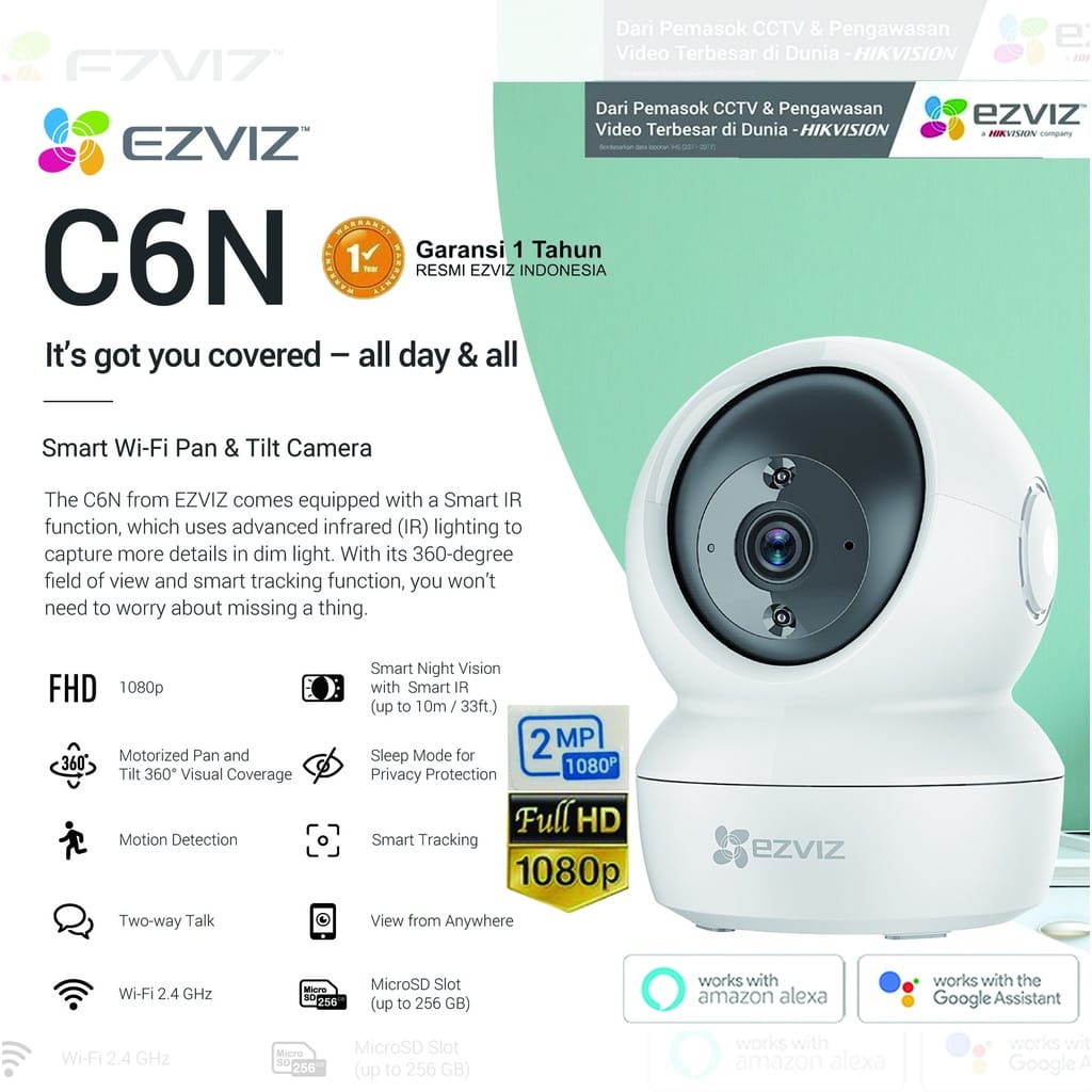 Jual Ba* CCTV EZVIZ C6N 1080P 2MP VERSI TERBARU C6CN CCTV SMART IP ...