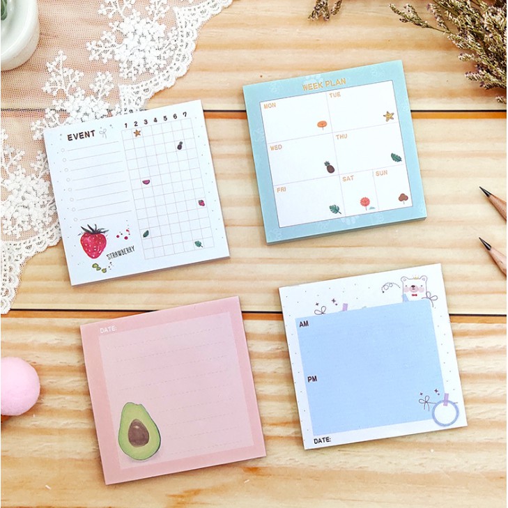 Jual Daily memo fruit Sticky notes day planner | Shopee Indonesia