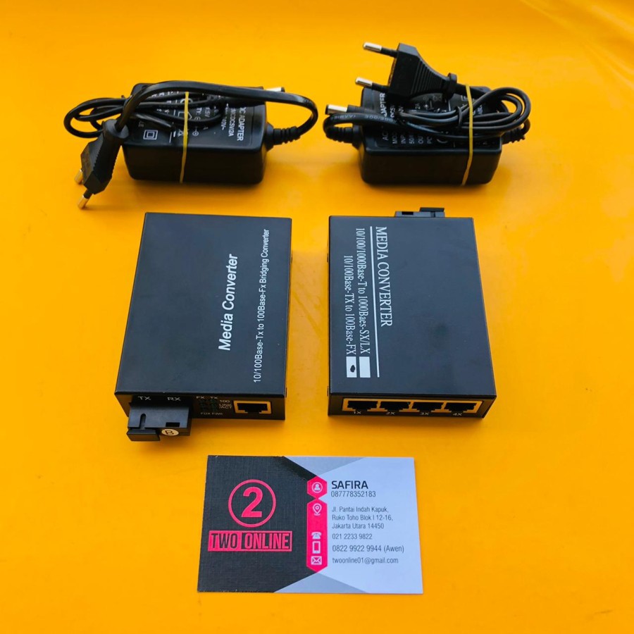 Jual Media Converter 4 port 25km sepasang A + B RJ45 10/100 Mbps 25 KM ...