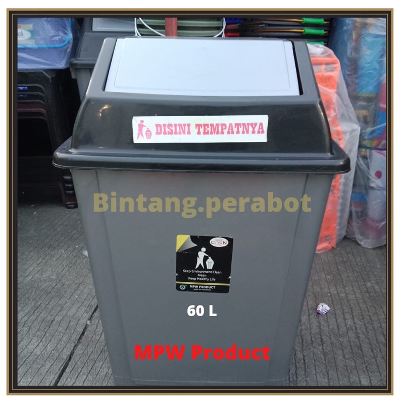 Jual MPW PRODUCT - Tempat Sampah MPW Abu Silver 5L 10L 15L 20L 42L 65L 100L / Tong Sampah ...