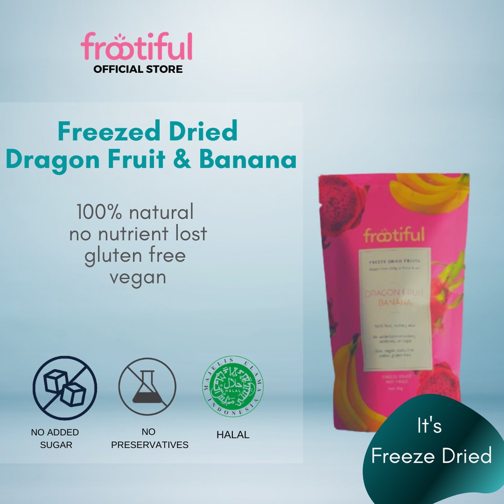 Jual Frootiful Freeze Dried Fruit Red Dragonfruit Banana | Shopee Indonesia