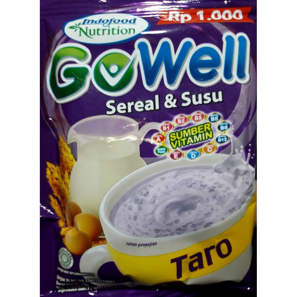 Jual Susu Cereal Go Well Taro 29gr Sachet | Shopee Indonesia