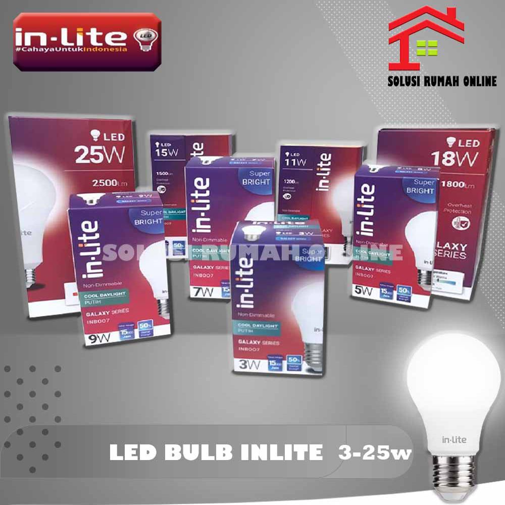 Jual Lampu LED INLITE 3w 5w 7w 9w 12w 15w 18w 25w Blub INB007 | Shopee ...