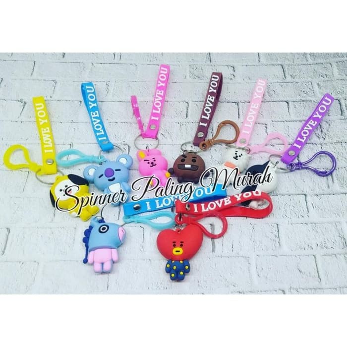 Jual (LUSINAN) GKT03 Gantungan Kunci Tali BTS BT21 / KeyChain Tali BTS ...