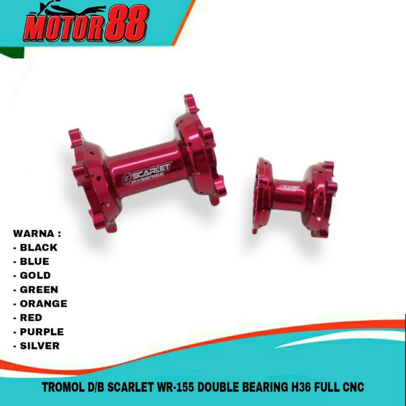 Jual Tromol Trombol Hub Trail Scarlet Depan Belakang WR 155 Double ...