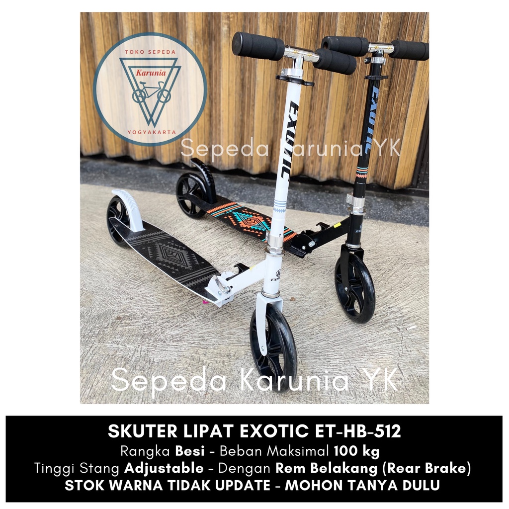 Jual Skuter Lipat Exotic HB-512 Besi | Scooter / Otopet untuk Anak ...