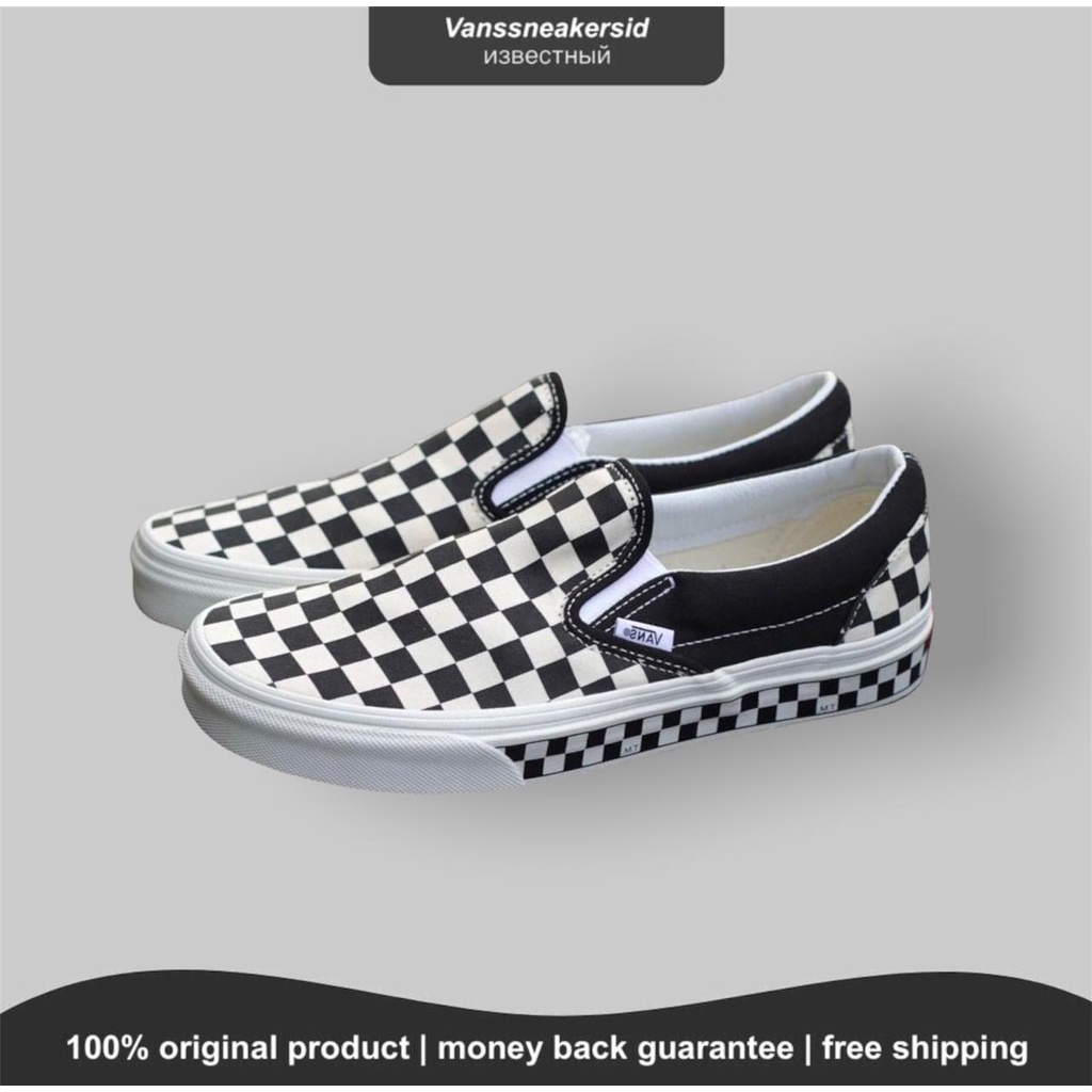 Jual VANS SLIP ON NEXTOR CHECKERBOARD BLACK/WHITE ORIGINAL | Shopee ...