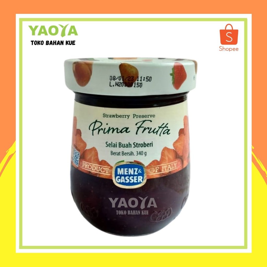 Jual PRIMA FRUTTA STRAWBERRY JAM 340G | Shopee Indonesia