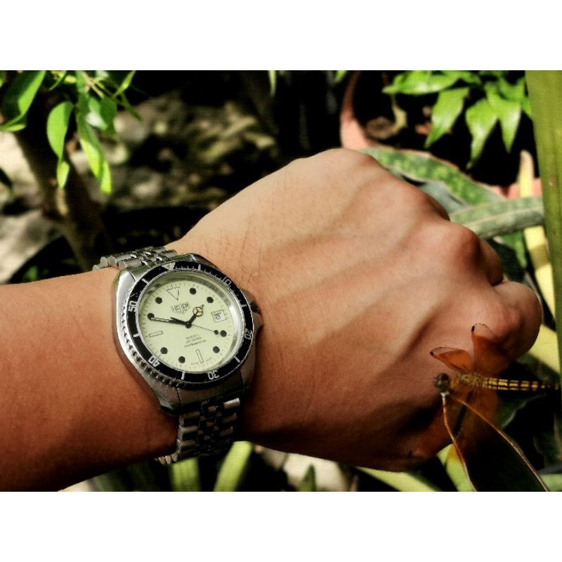 Jual Original 1980s RARE Heuer Leonidas Night Diver Watch full luminous ...