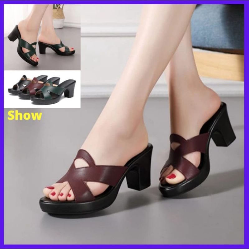 Jual Sepatu heels tumit model terbaru (Show) | Shopee Indonesia