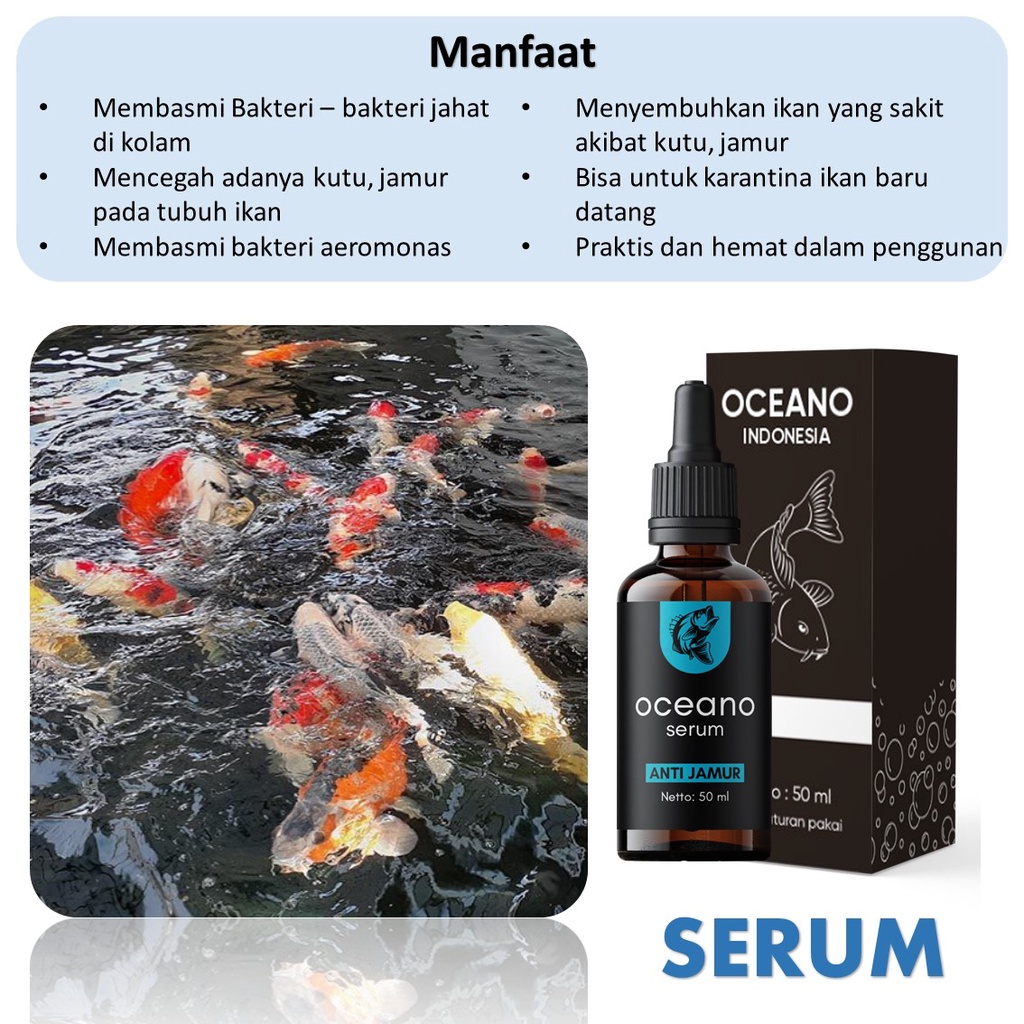 Jual OCEANO FISH SERUM IKAN BASMI JAMUR PALING AMPUH | Shopee Indonesia