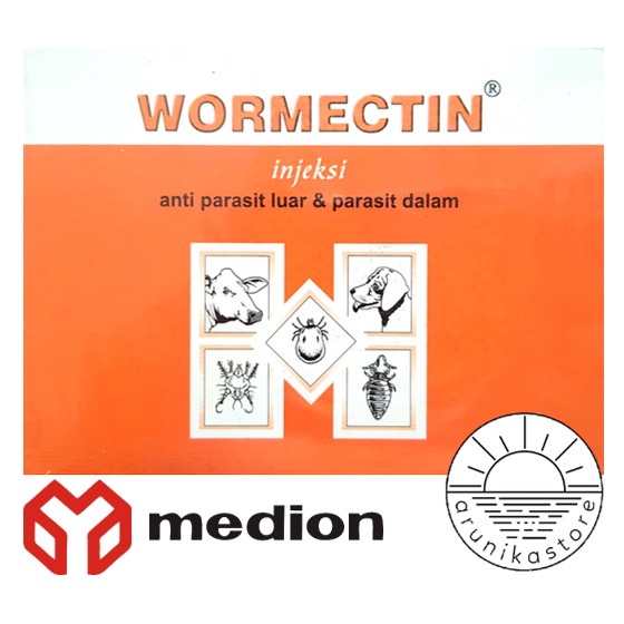 Jual WORMECTIN 1 box isi 12 botol @20ml | Obat injeksi anti parasit ...